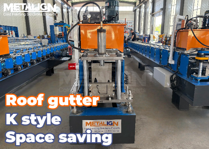 Popular K-Style Gutter Roll Forming Line For Residential Roof Drainage